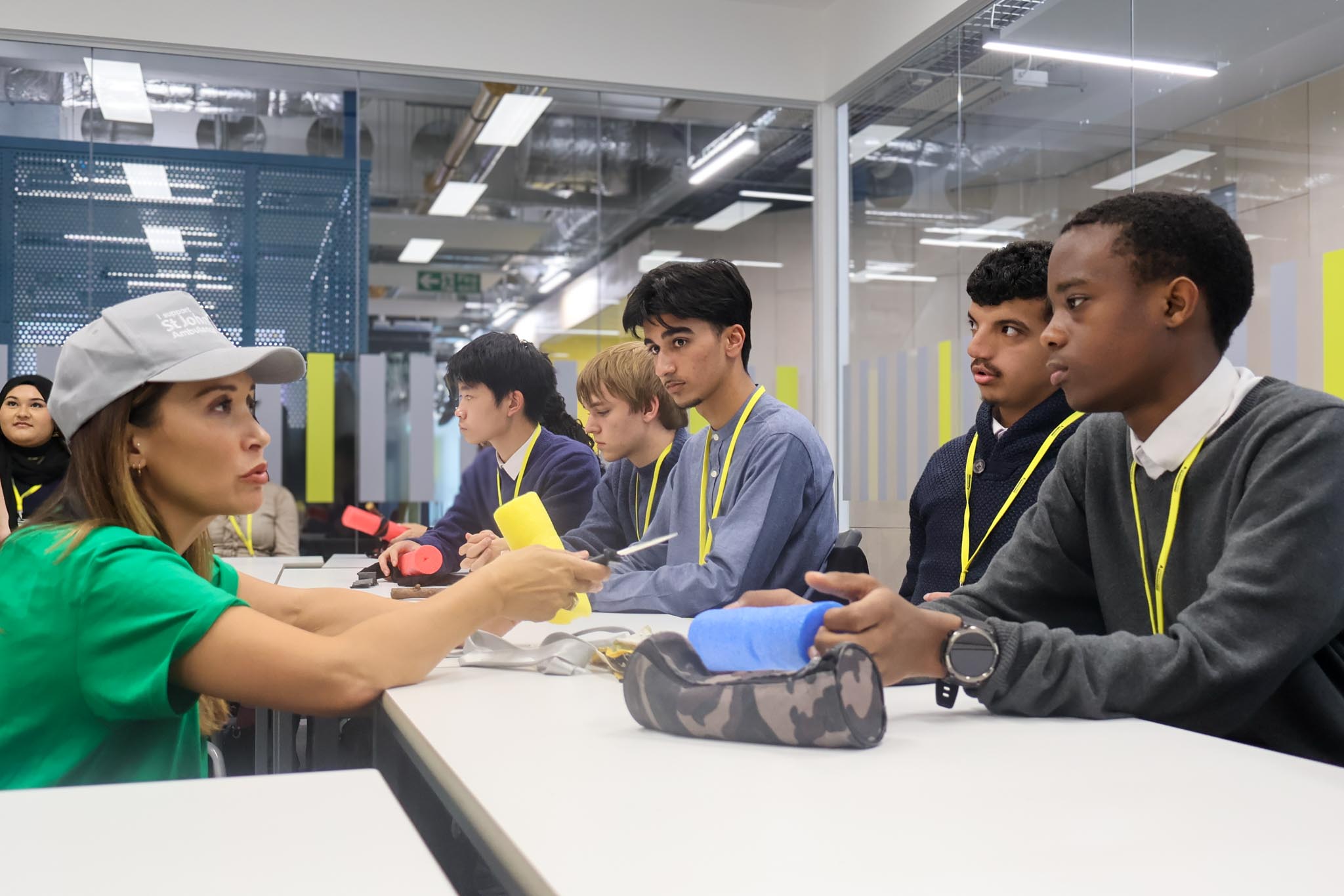 Myleene Klass teaches street first aid to teens in support of Save a ...