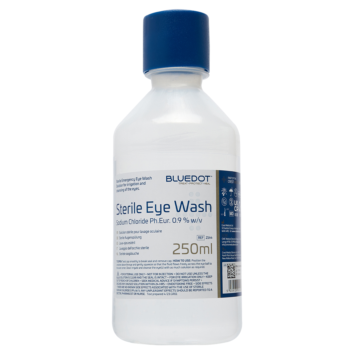 Blue Dot Eye Wash Bottle 250ml | St John Ambulance