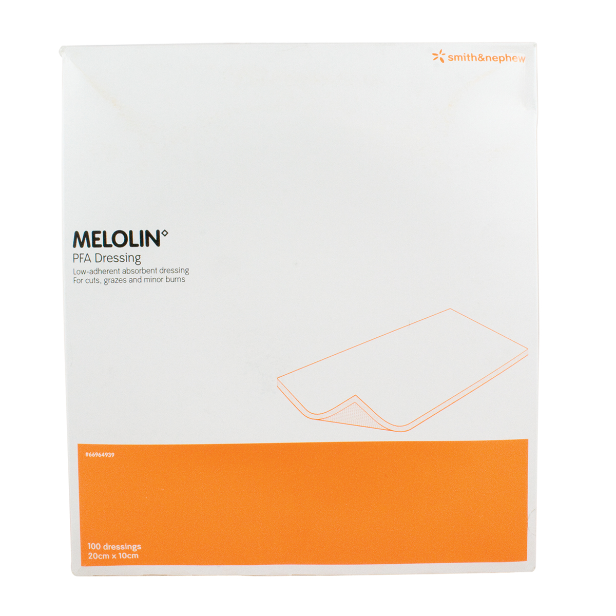 Pack of 100 10cm x 20cm Melolin Cushioned Dressing Pad | St John Ambulance