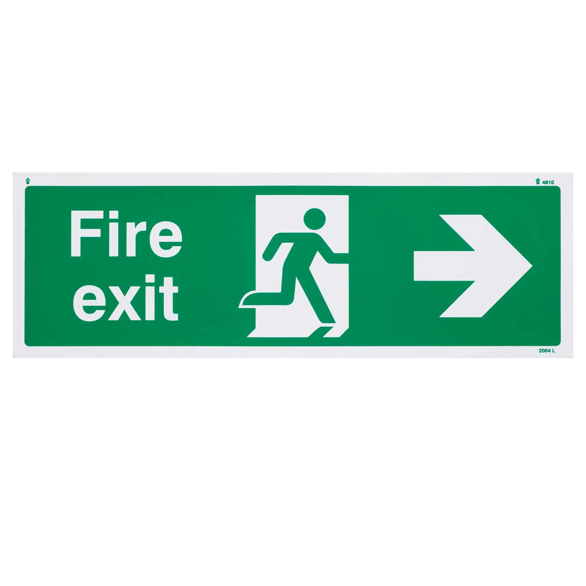 Fire Exit Right British Standard Vinyl Sign | St John Ambulance